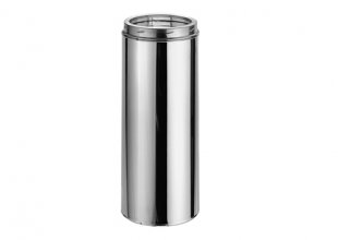 8" DuraTech 48" Stainless Steel Chimney Pipe, Double Wall - Forno Bravo ...