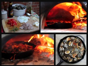 Fire Roasted Clams with Andouille Sausage - Forno Bravo. Authentic Wood ...