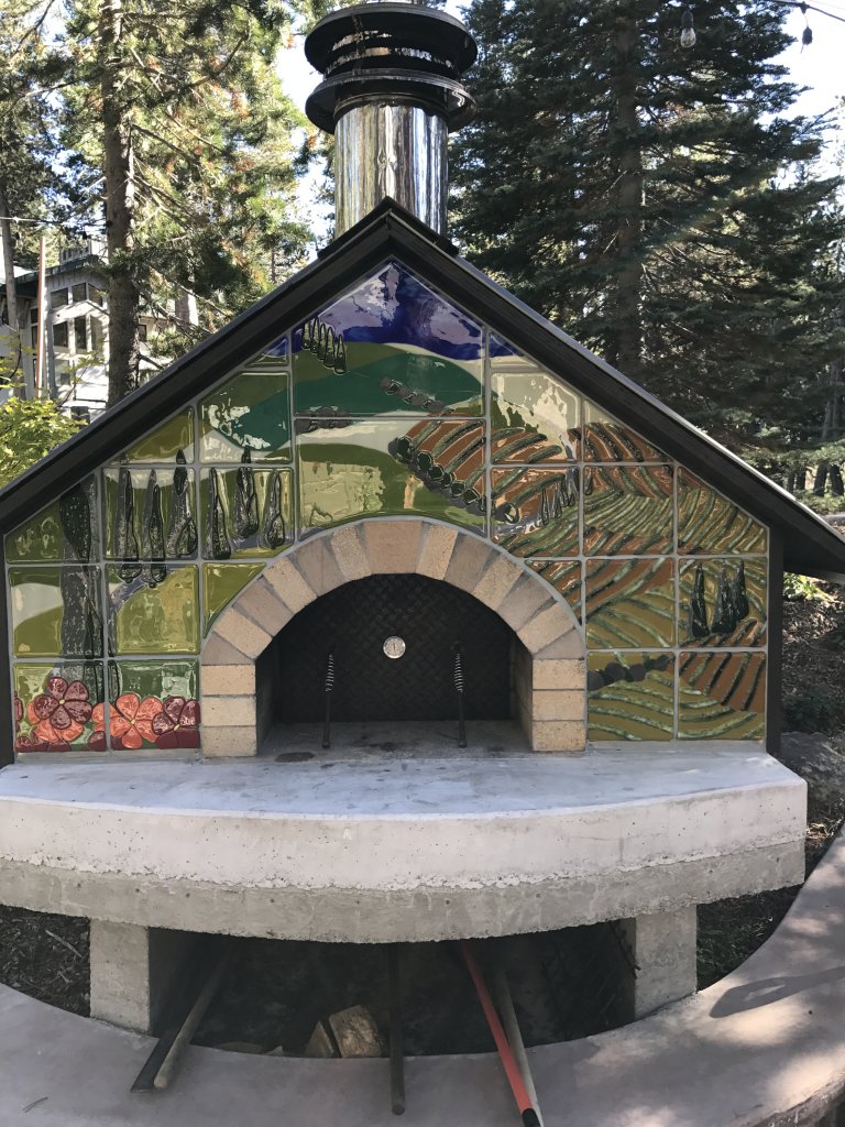 Beautiful Custom Pizza Oven Front Tile By Ed B in Soda Springs CA 2 ...