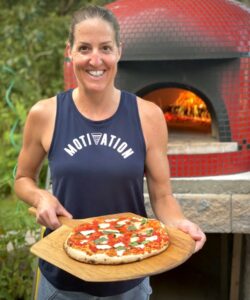 Napolino70 Customer Red And Black Tile Pizza On Peel Fire Heather 2021 ...