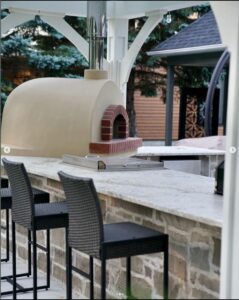 Domed Toscana and Pergola Installed by JP Stoneworks - Forno Bravo. Authentic Wood Fired Ovens