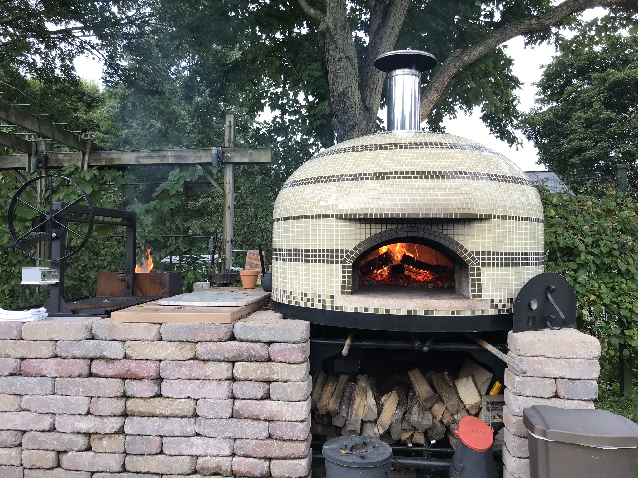 Vesuvio110 Creampuff Tile Oven With Fire Prep Area - Forno Bravo ...