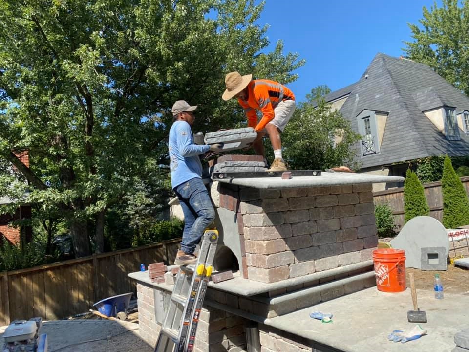 Casa Stone And Brick Installation 5 - Forno Bravo. Authentic Wood Fired ...