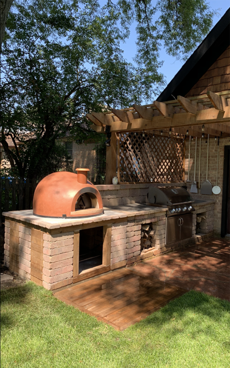 Primavera70 Customer Rustic Red Countertop Outdoor Kitchen Fb - Forno ...