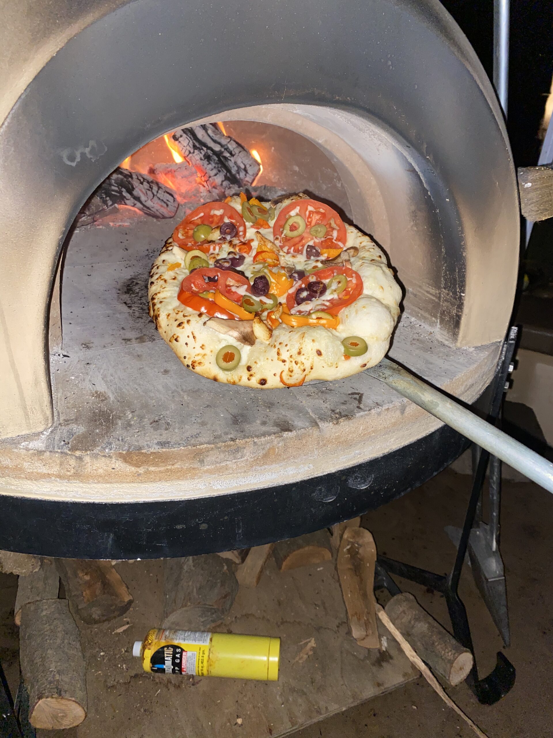 Primavera70 Mediteranian Yellow Pizza On Turning Peel - Forno Bravo ...