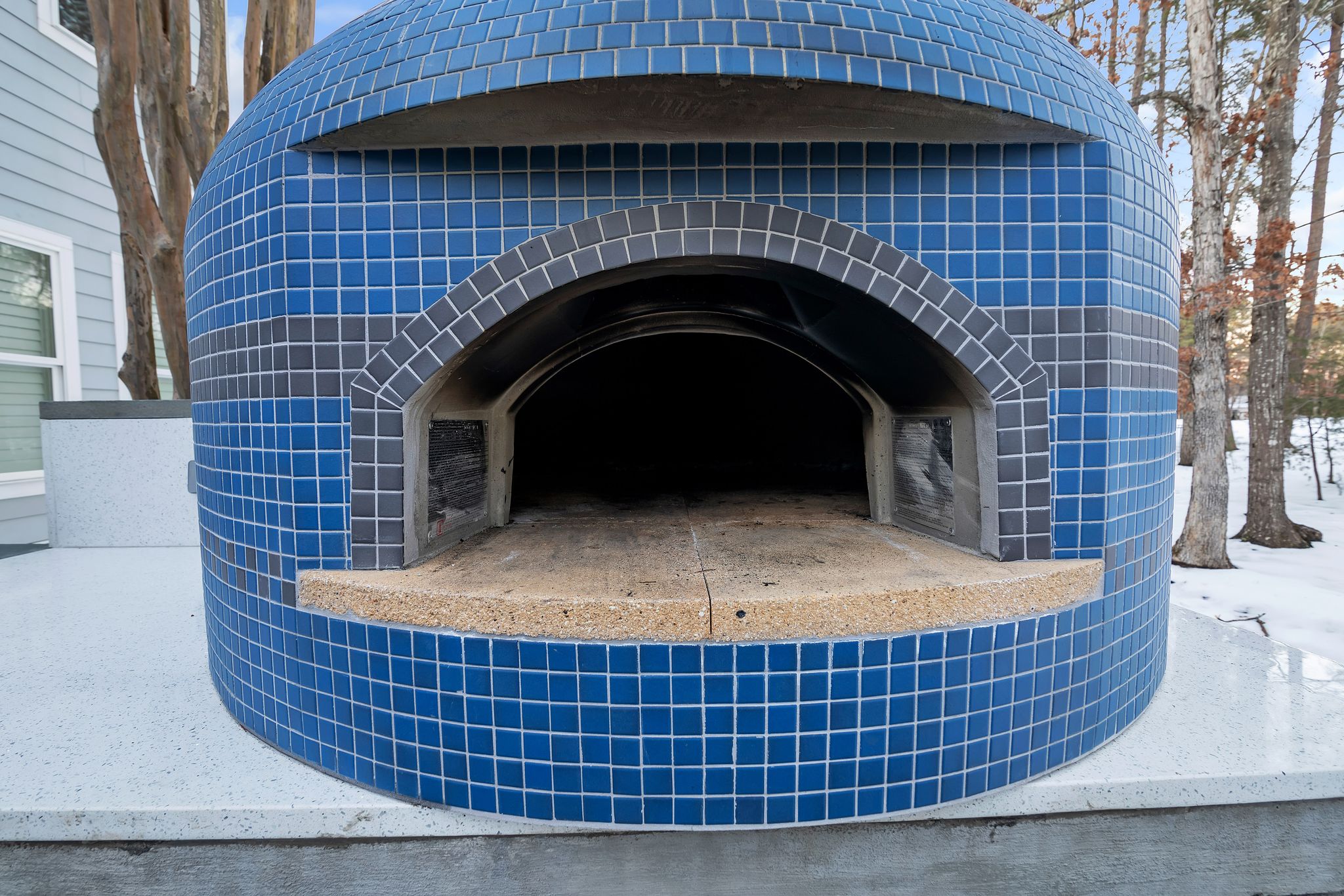 Blue Vesuvio With Blue Matte Finish - Forno Bravo. Authentic Wood Fired ...