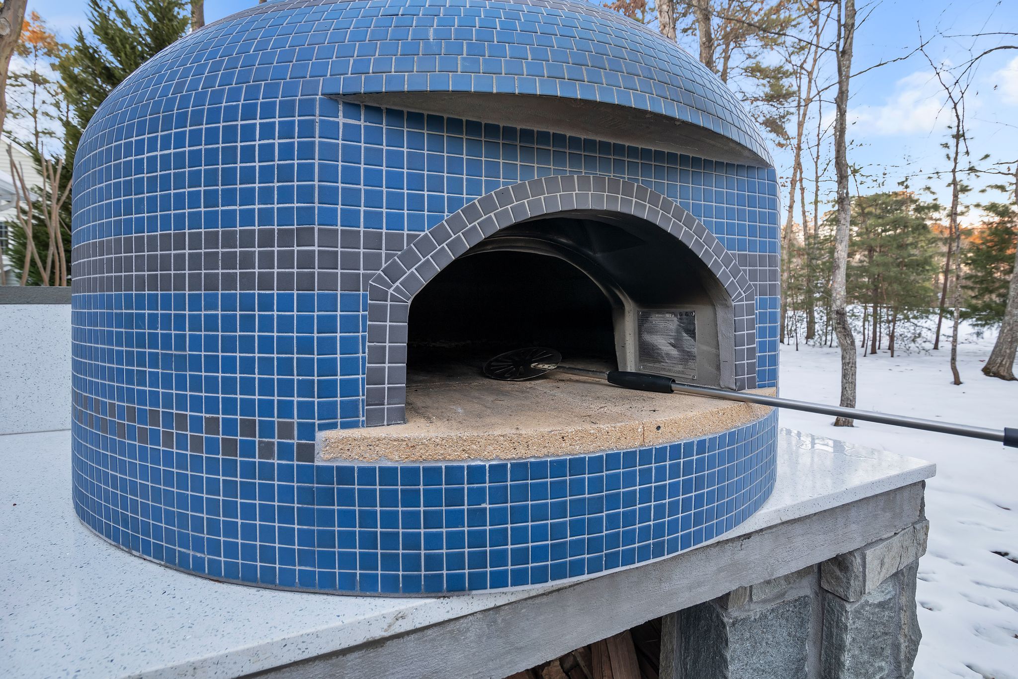 Blue Vesuvio With Blue Matte Finish - Forno Bravo. Authentic Wood Fired ...
